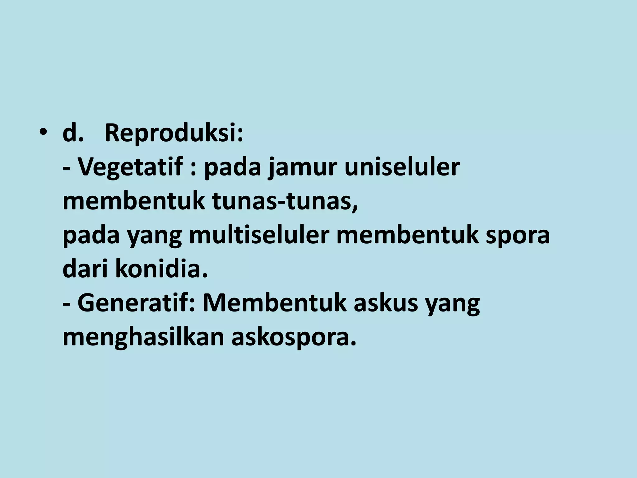Materi Tentang Sistem Reproduksi fungi/ Jamur | PPTX