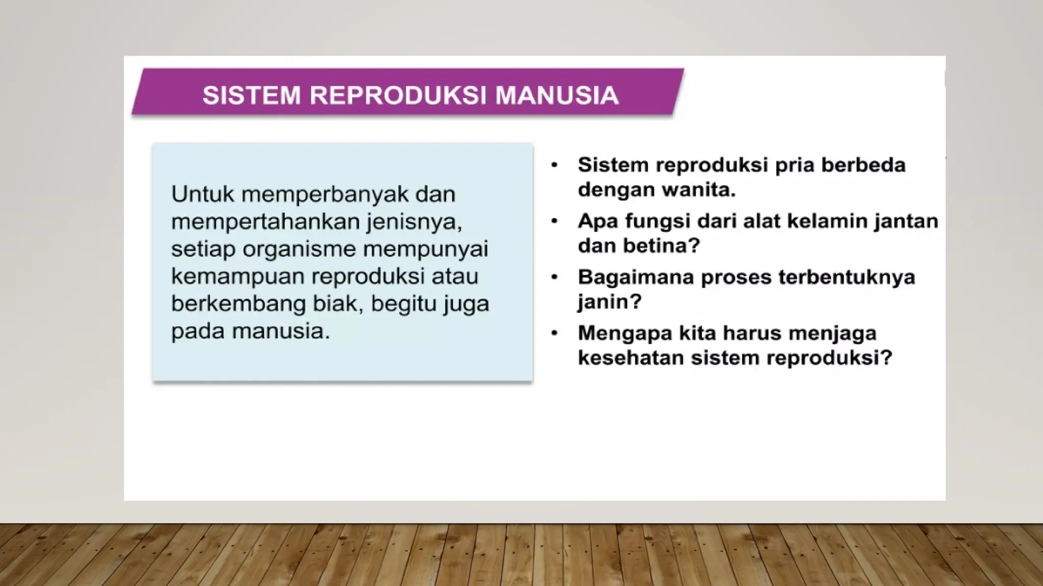 sistem reproduksi pada manusia smp kelas 9 | PPTX