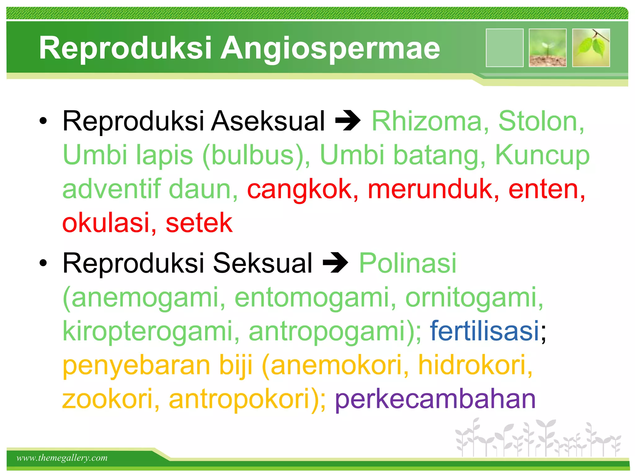 Sistem reproduksi tumbuhan | PPTX