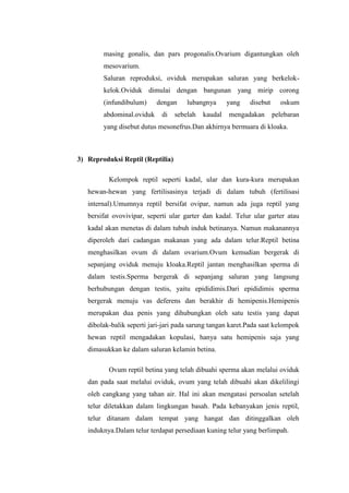Sistem reproduksi vertebrata | DOCX