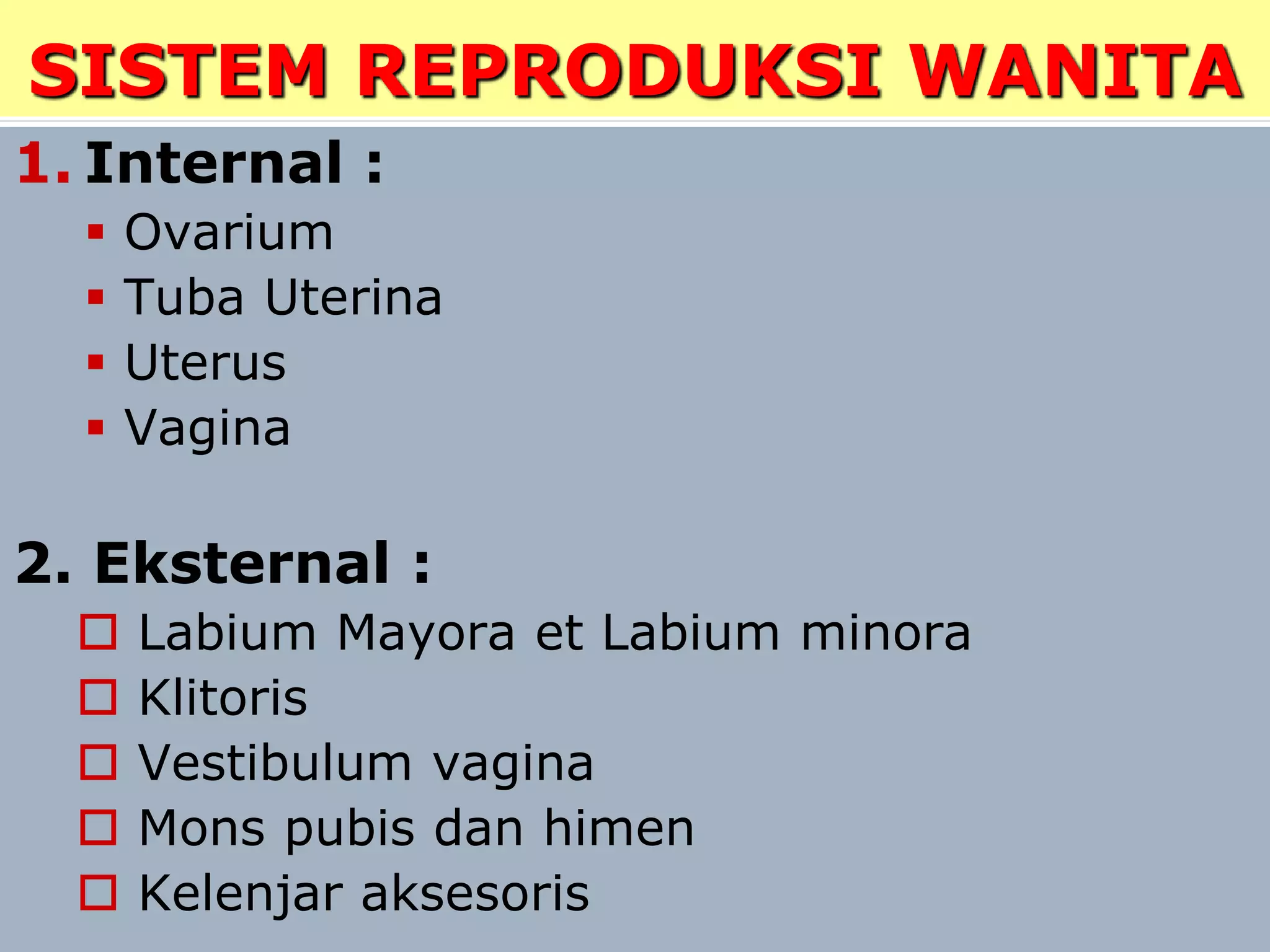 Sistem Reproduksi Wanita | PPTX