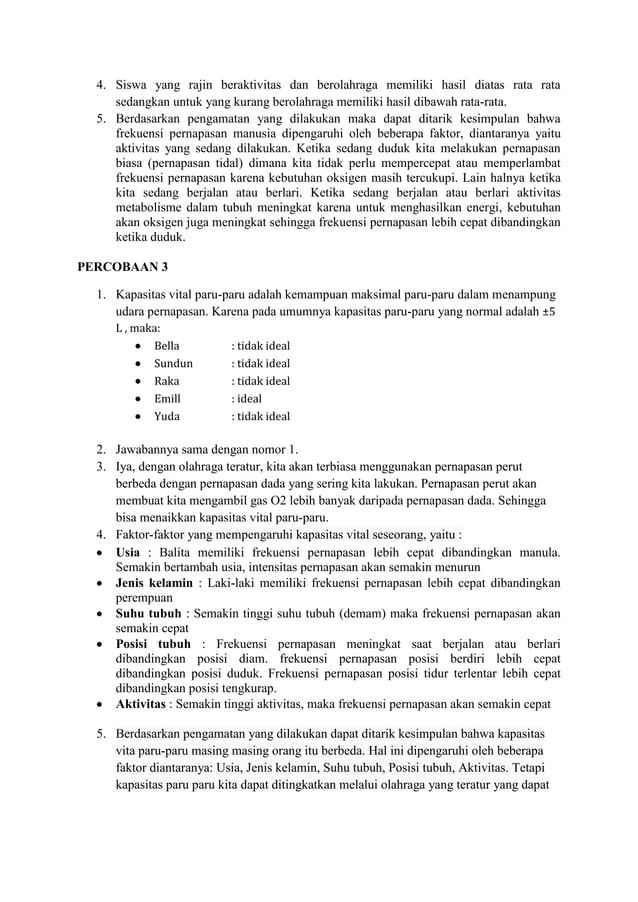 LAPORAN PRAKTIKUM SISTEM RESPIRASI | DOCX