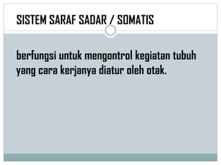 Sistem saraf pada manusia | PPTX