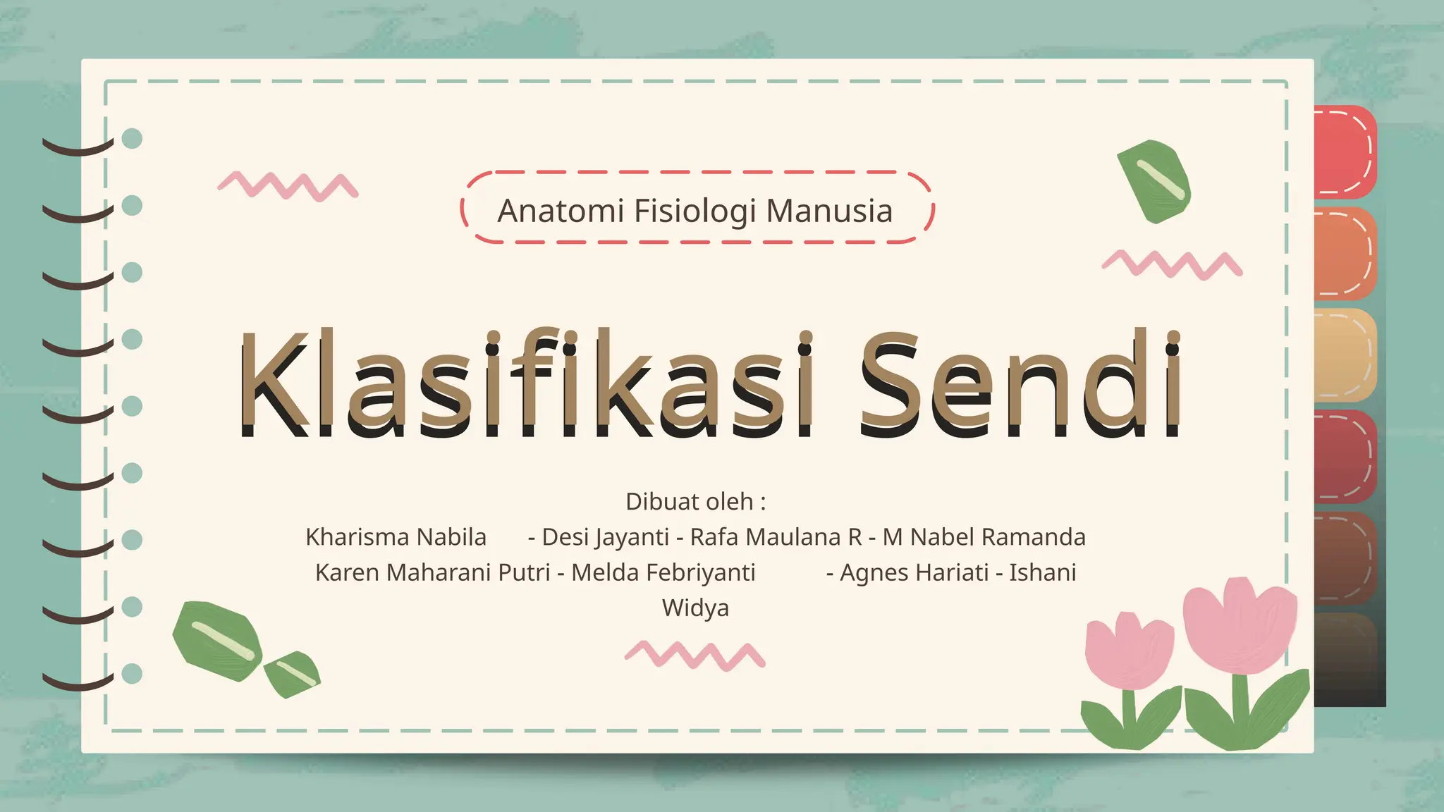 Klasifikasi Sendi Pada Manusia Anatomi Fisiologi Pptx