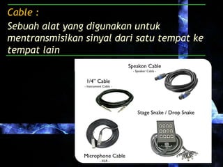 sistem siaran langsung dengan instalasi peralatanya | PPTX