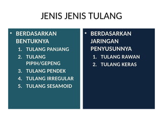SISTEM SKELETAL.pptx Anatomy Fisiologi human | PPT