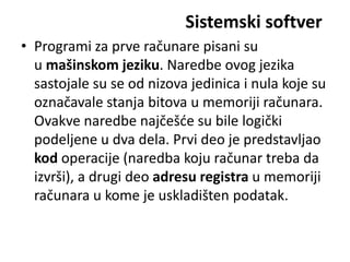 Sistemski softver i aplikativni programi | PPT