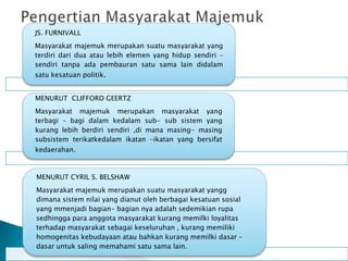 Masyarakat Majemuk | PPTX