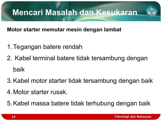 DASAR DASAR SISTEM STATER SEPEDA MOTOR | PPT