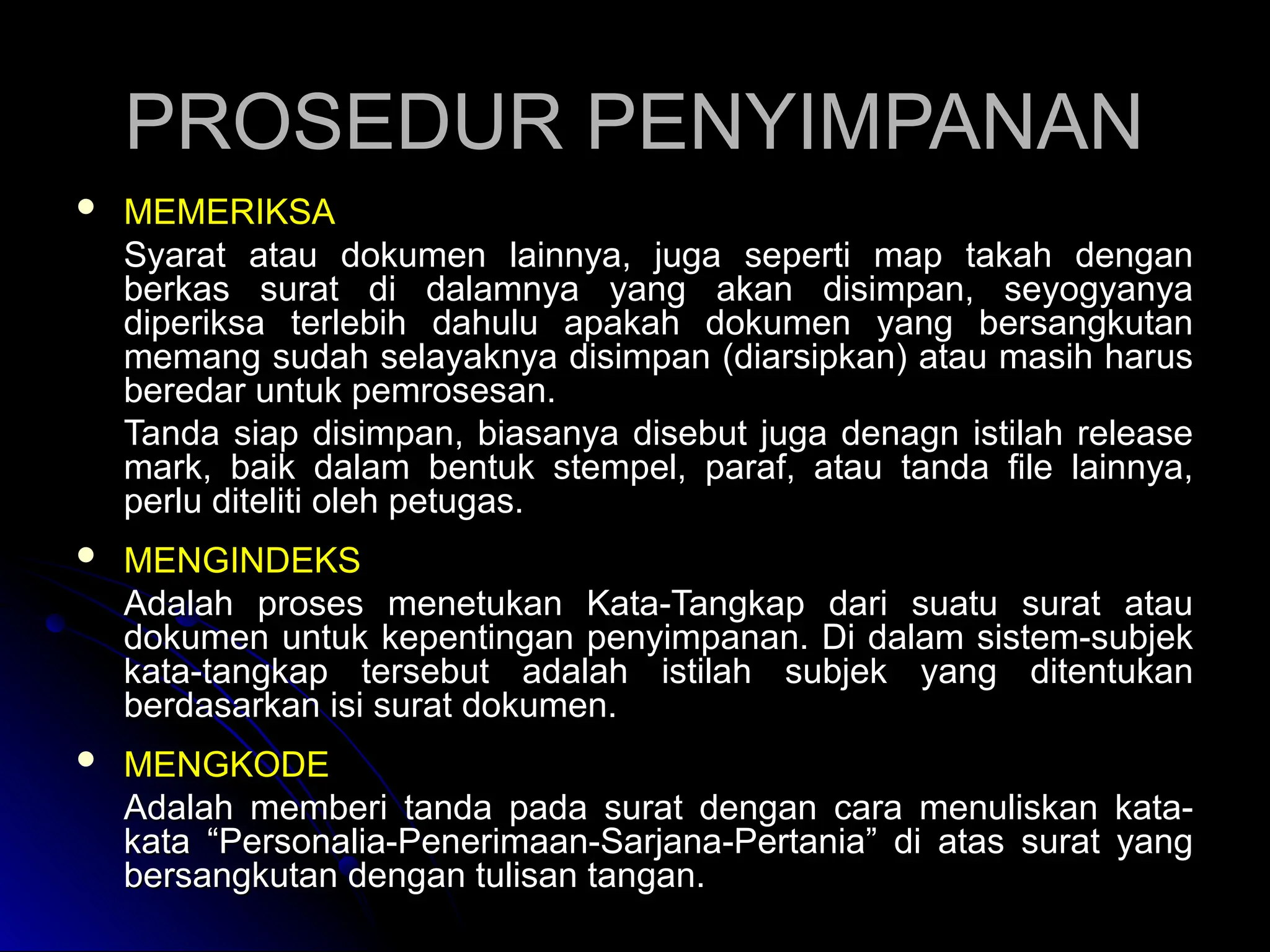 Sistem subjek adalah metode penyimpanan dan penemuan kembali arsip ...