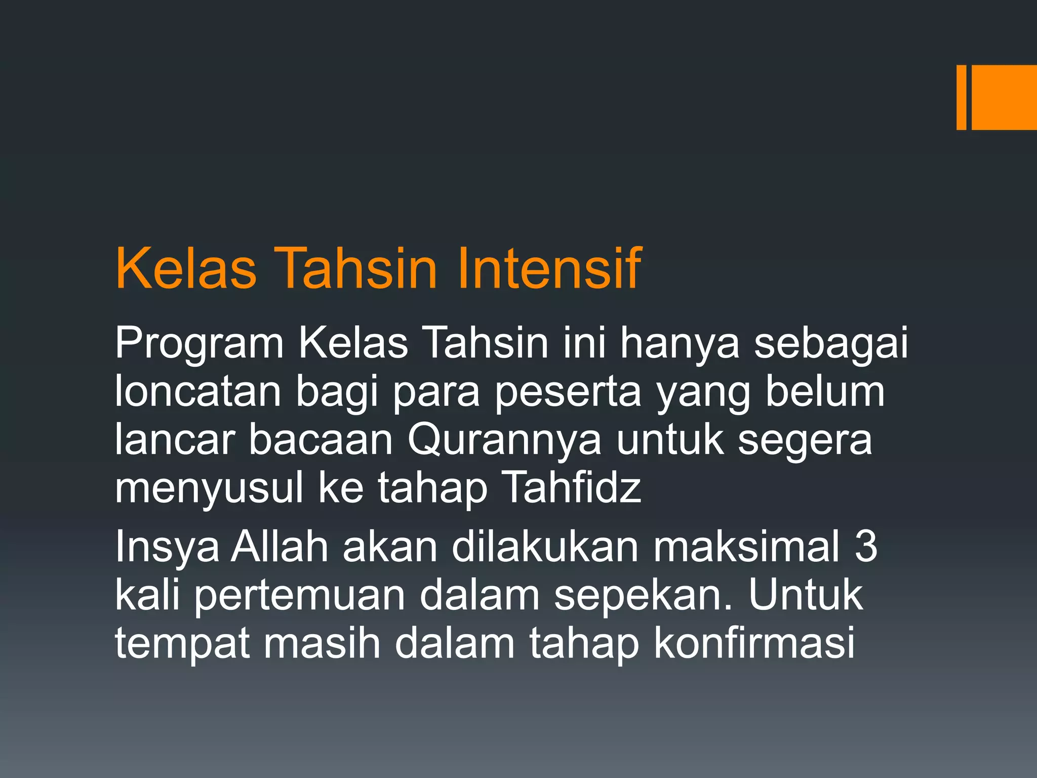 Sistem tahsin tahfidz | PPTX