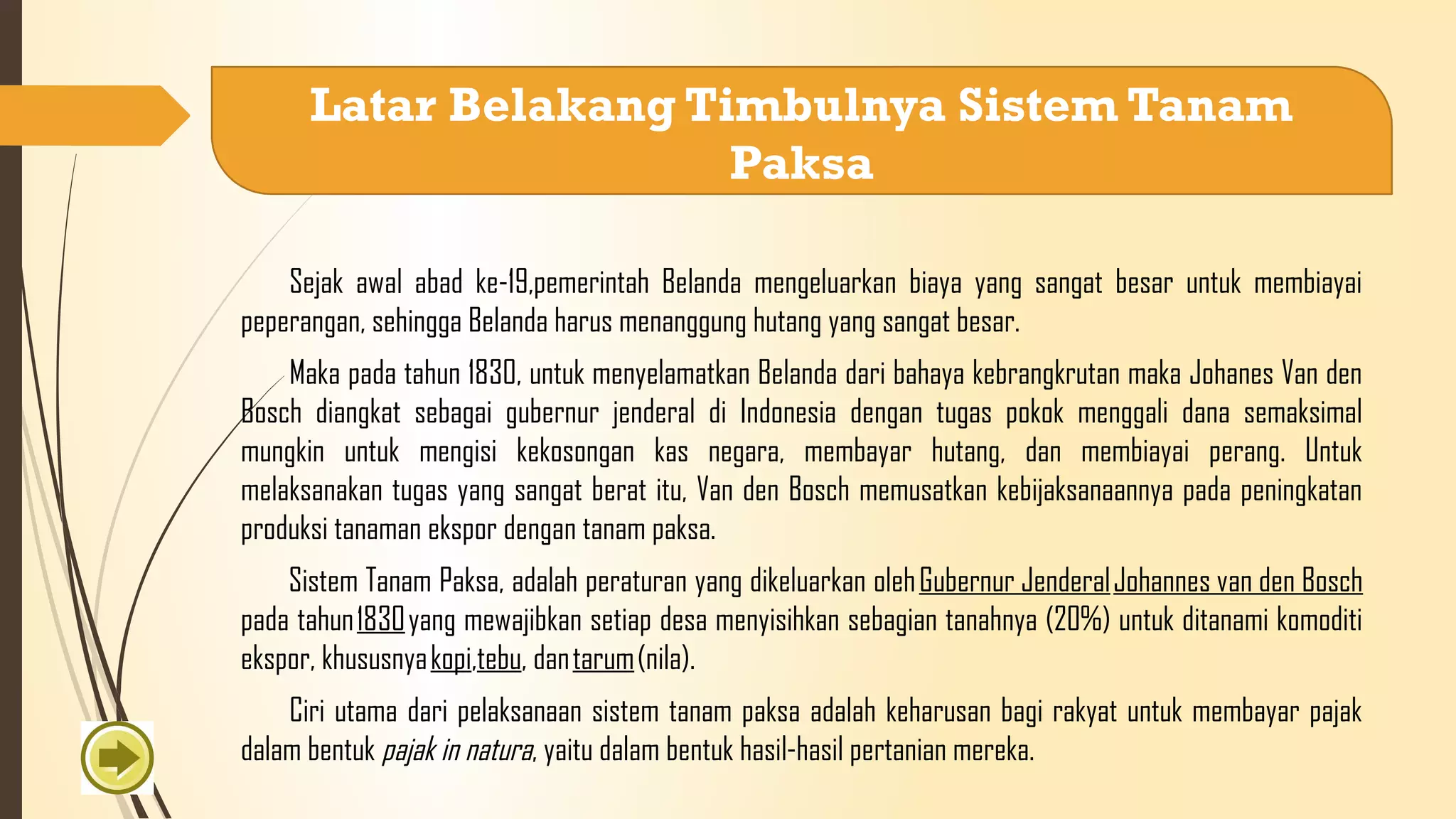 Sistem tanam paksa | PPT
