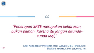 Sistem Tata Kelola Keamanan Informasi SPBE menggunakan COBIT 2019 | PDF