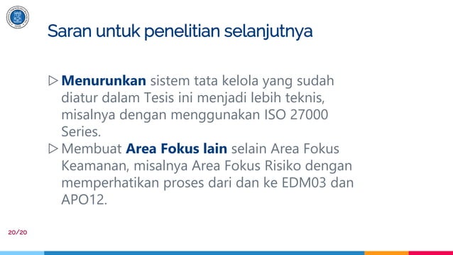 Sistem Tata Kelola Keamanan Informasi SPBE menggunakan COBIT 2019 | PDF