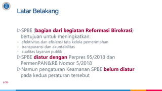 Sistem Tata Kelola Keamanan Informasi SPBE menggunakan COBIT 2019 | PDF