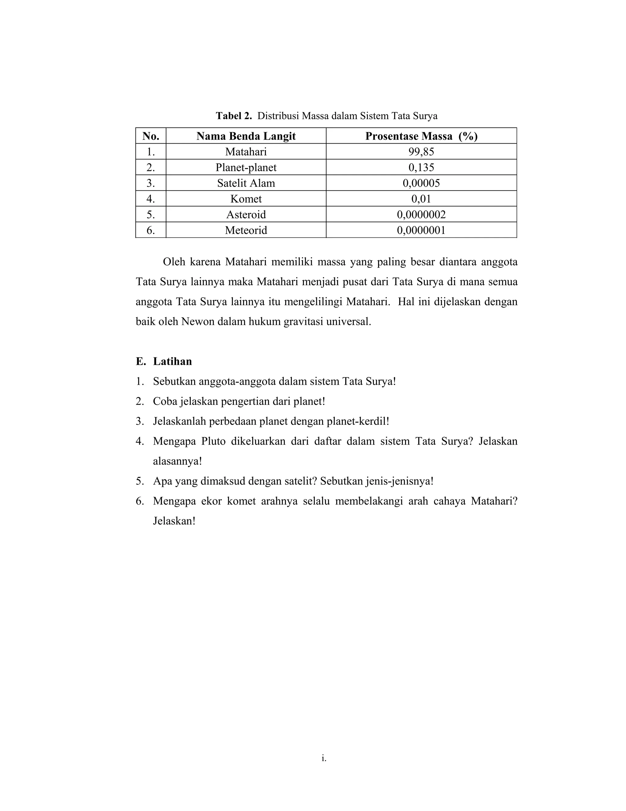 Sistem tata surya | PDF