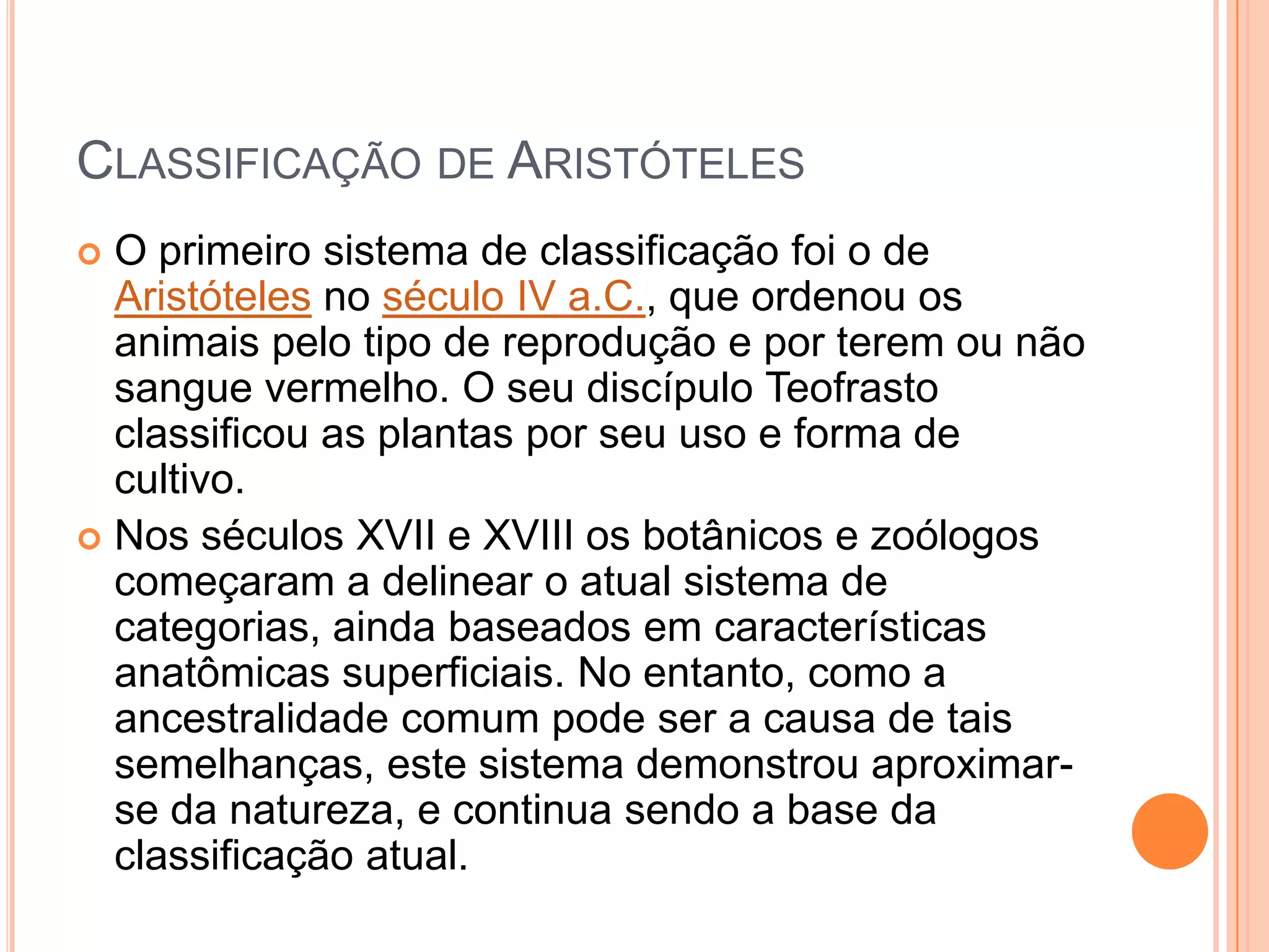Sistemática e classificação biológica | PPTX