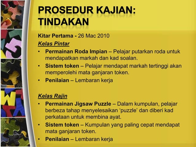 Sistem token dan permainan dalam pengajaran dan pembelajaran | PPTX