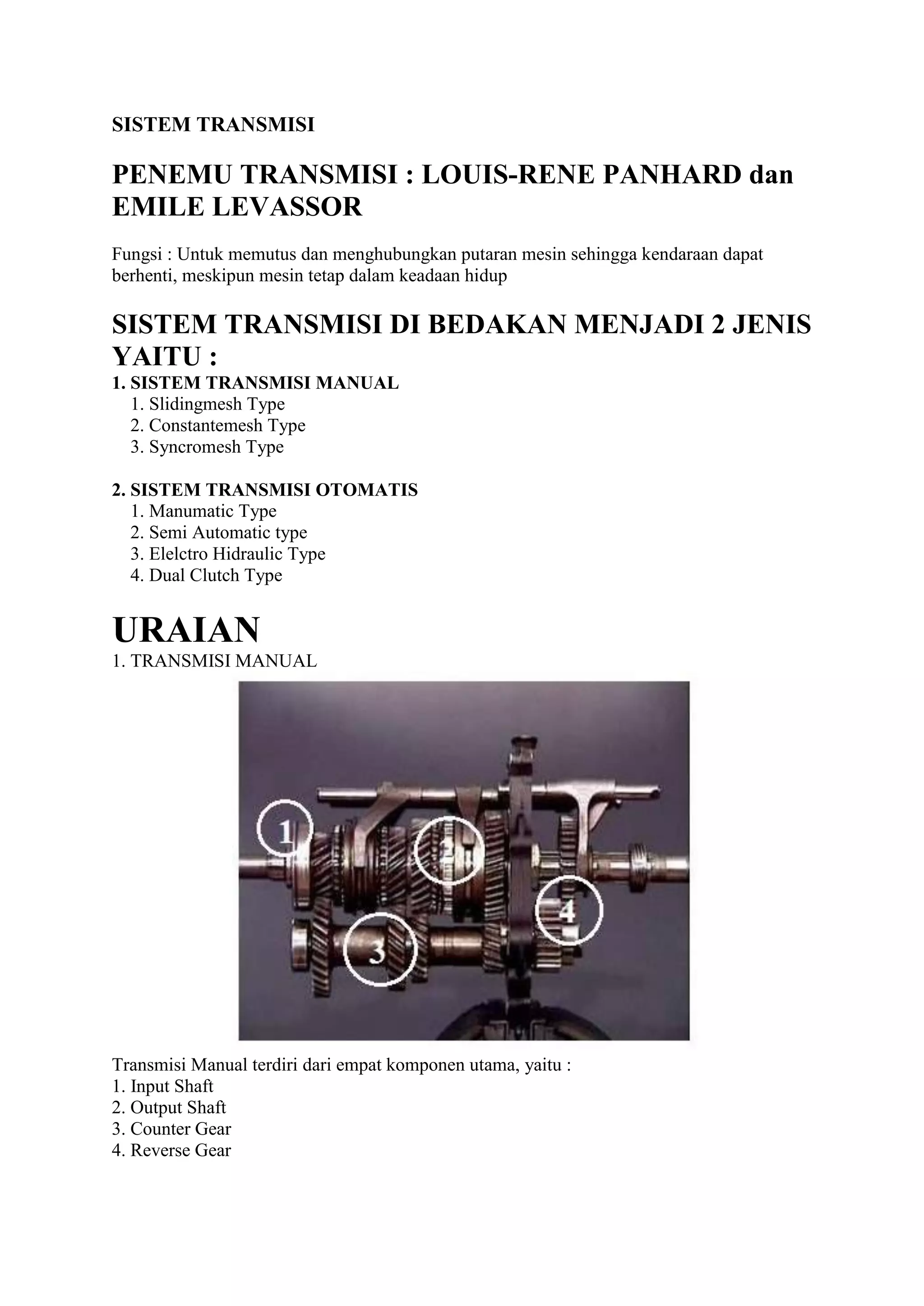 Sistem transmisi | DOCX