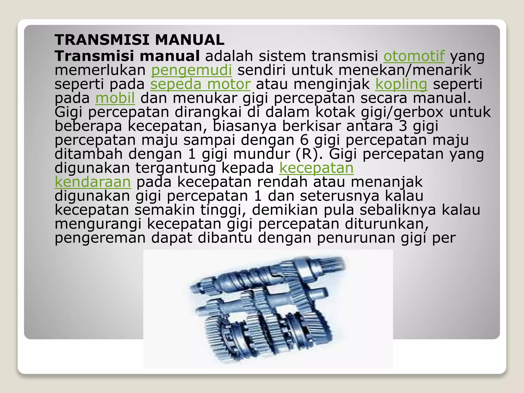 PowerPoint Sistem Transmisi | PPTX