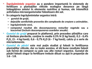 SISTEMUL DE FERTILIZARE LA CULTURA VITEI DE VIE ECOLOGICĂ.ppt