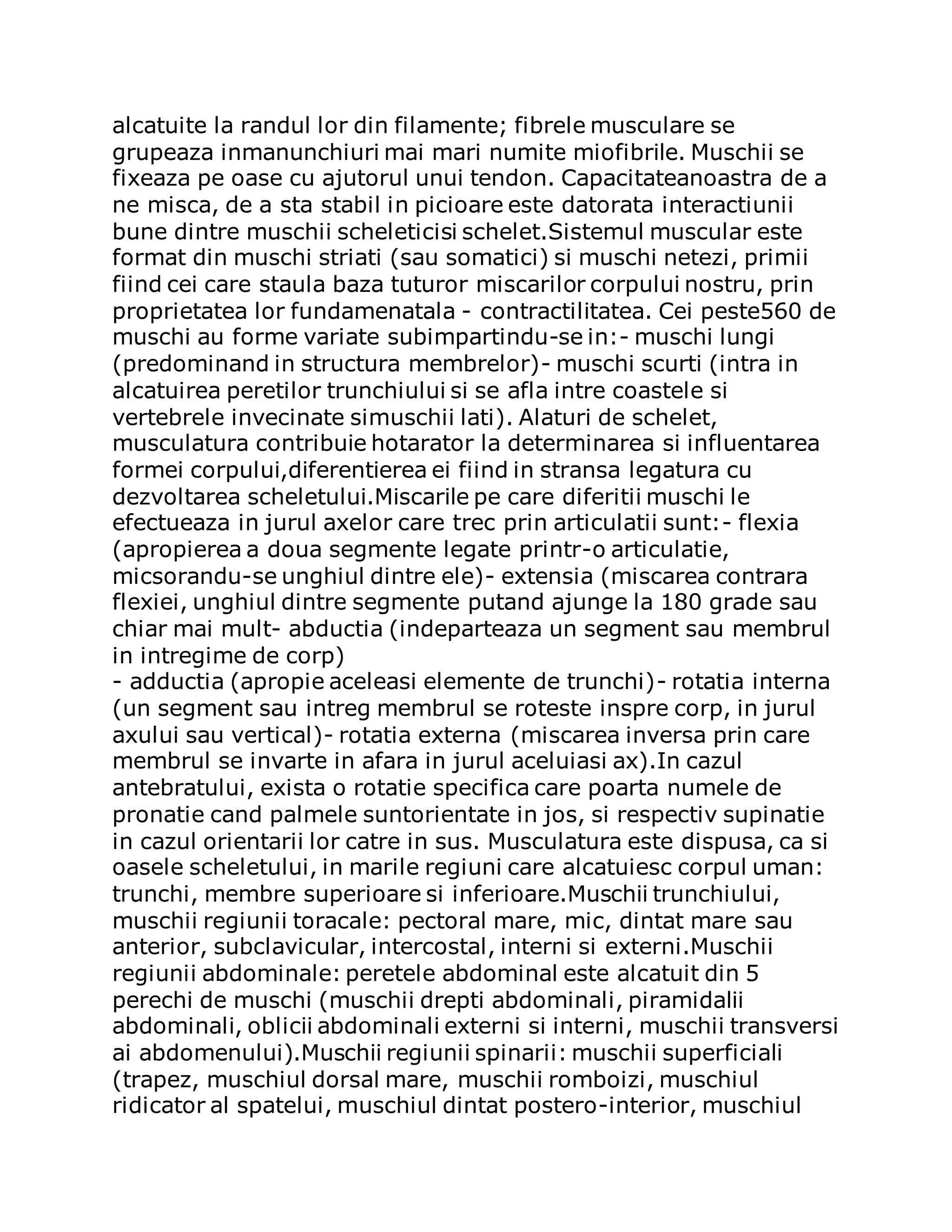 Sistemul muscular | PDF