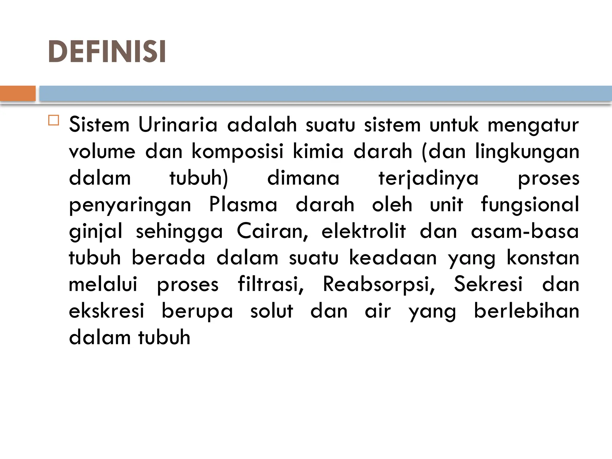 SISTEM URINARIA pada manusia fisiologi dan anatomi | PPTX