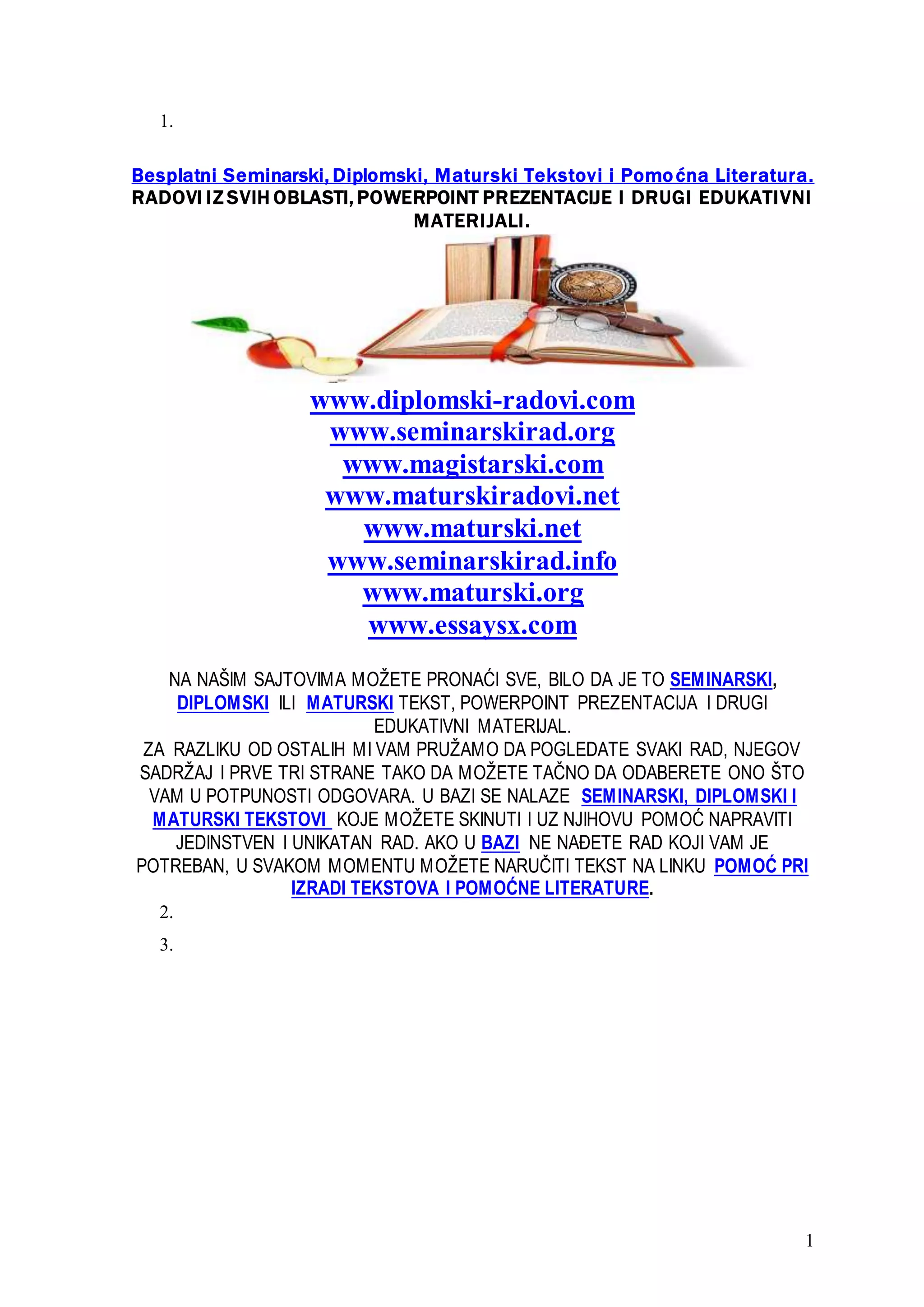 Sistem za hladjenje motora pomocu tecnosti maturski rad | DOC