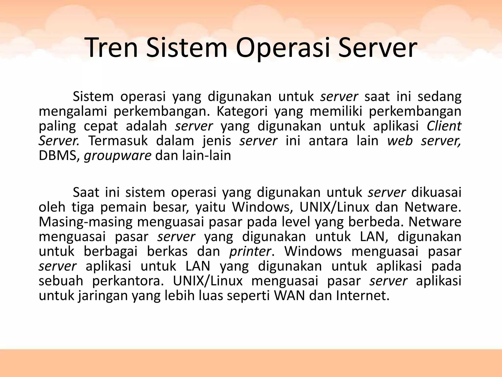 Sister 09 - jenis os client server | PDF