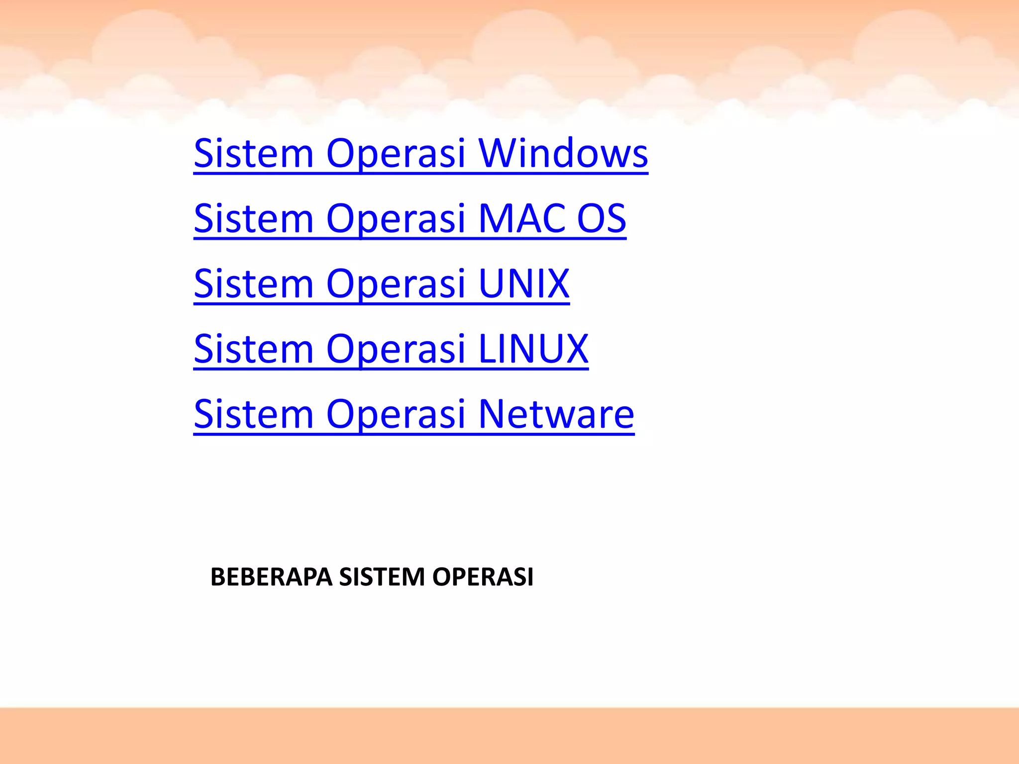 Sister 09 - jenis os client server | PDF
