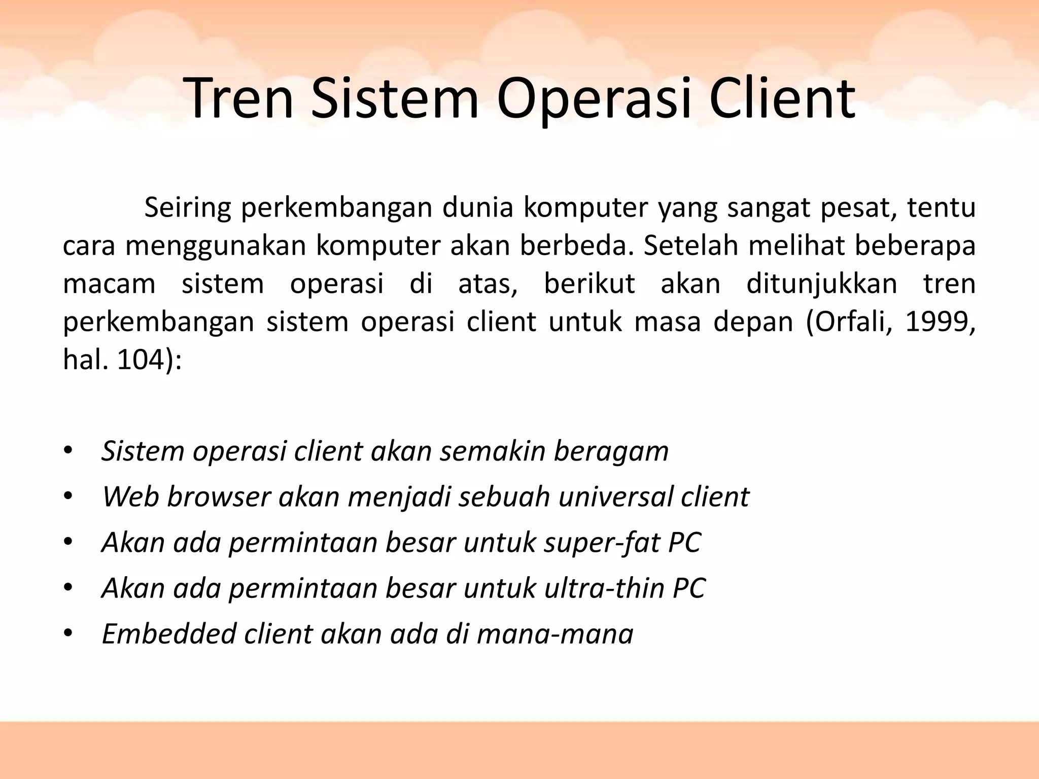 Sister 09 - jenis os client server | PDF