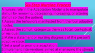 Sister-Callista-Roy The Adaptation model theory | PPTX