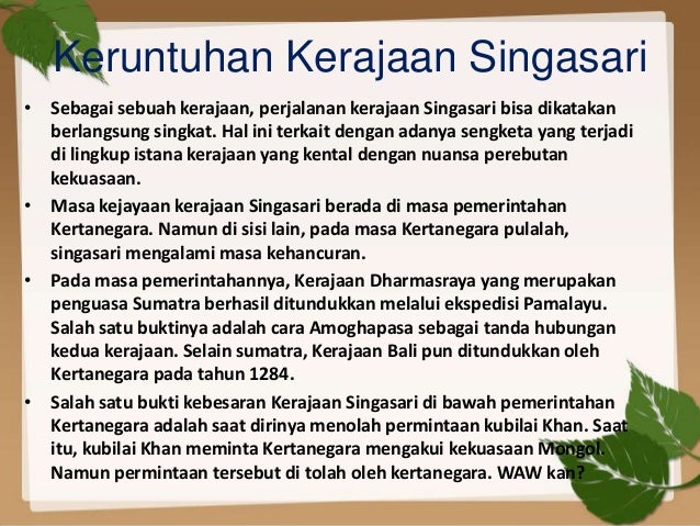 Sistem Pemerintahan Kerajaan Singasari - Homecare24