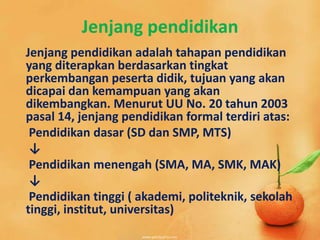 Sistim pendidikan nasional | PPTX