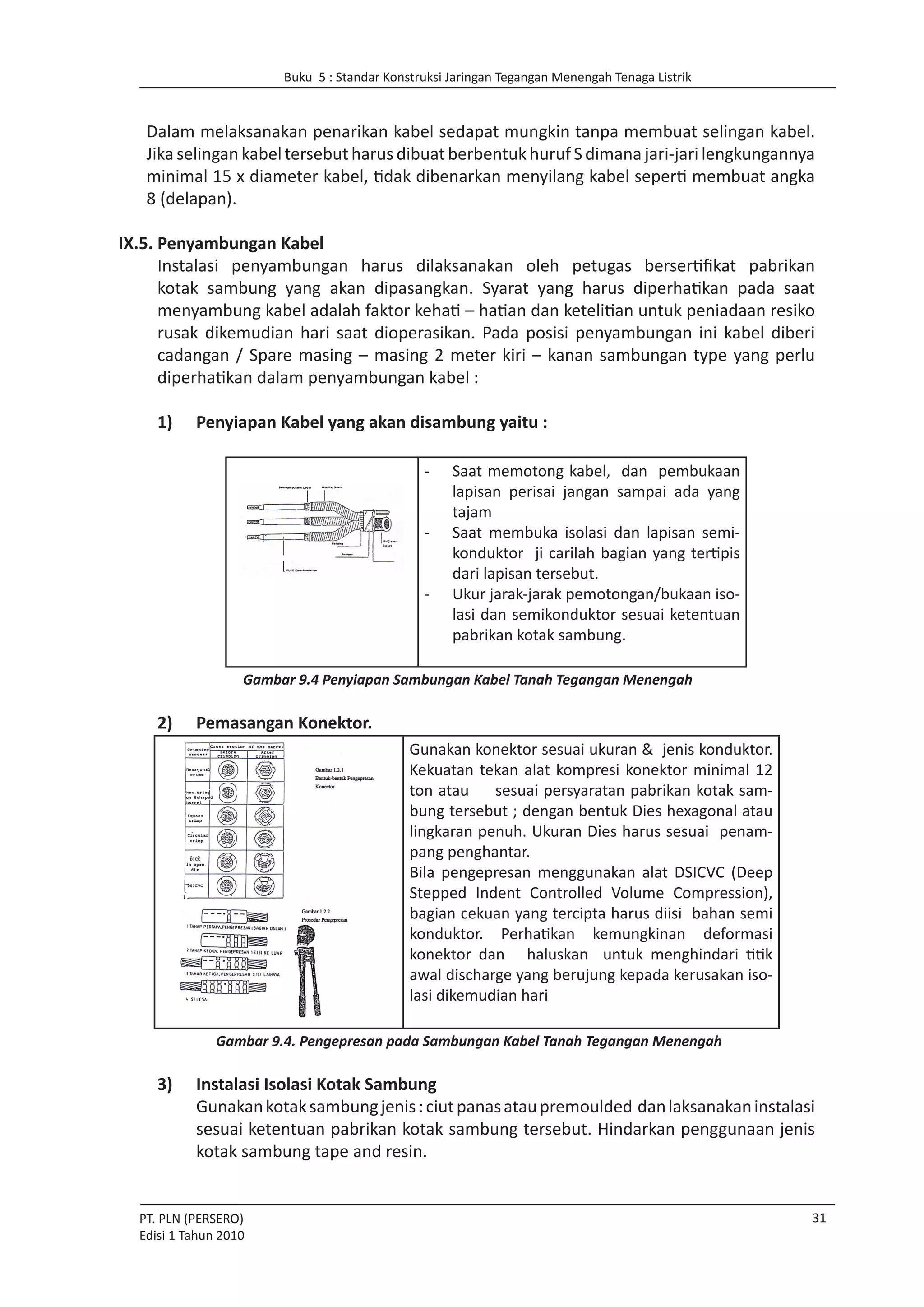 Sistim tarikan kabel pln 20 kv | PDF