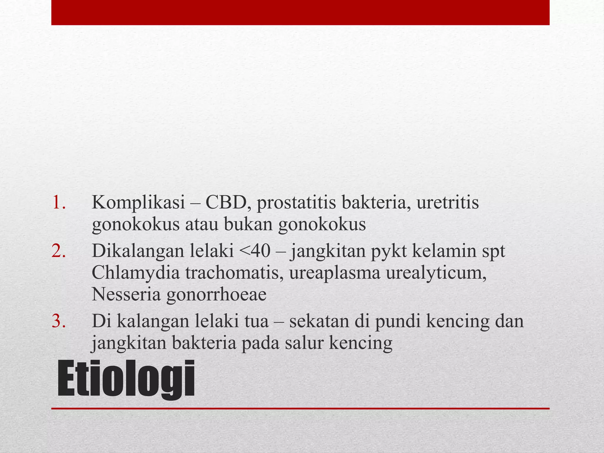 Sistits, Epididimitis dan Orkitis | PPT