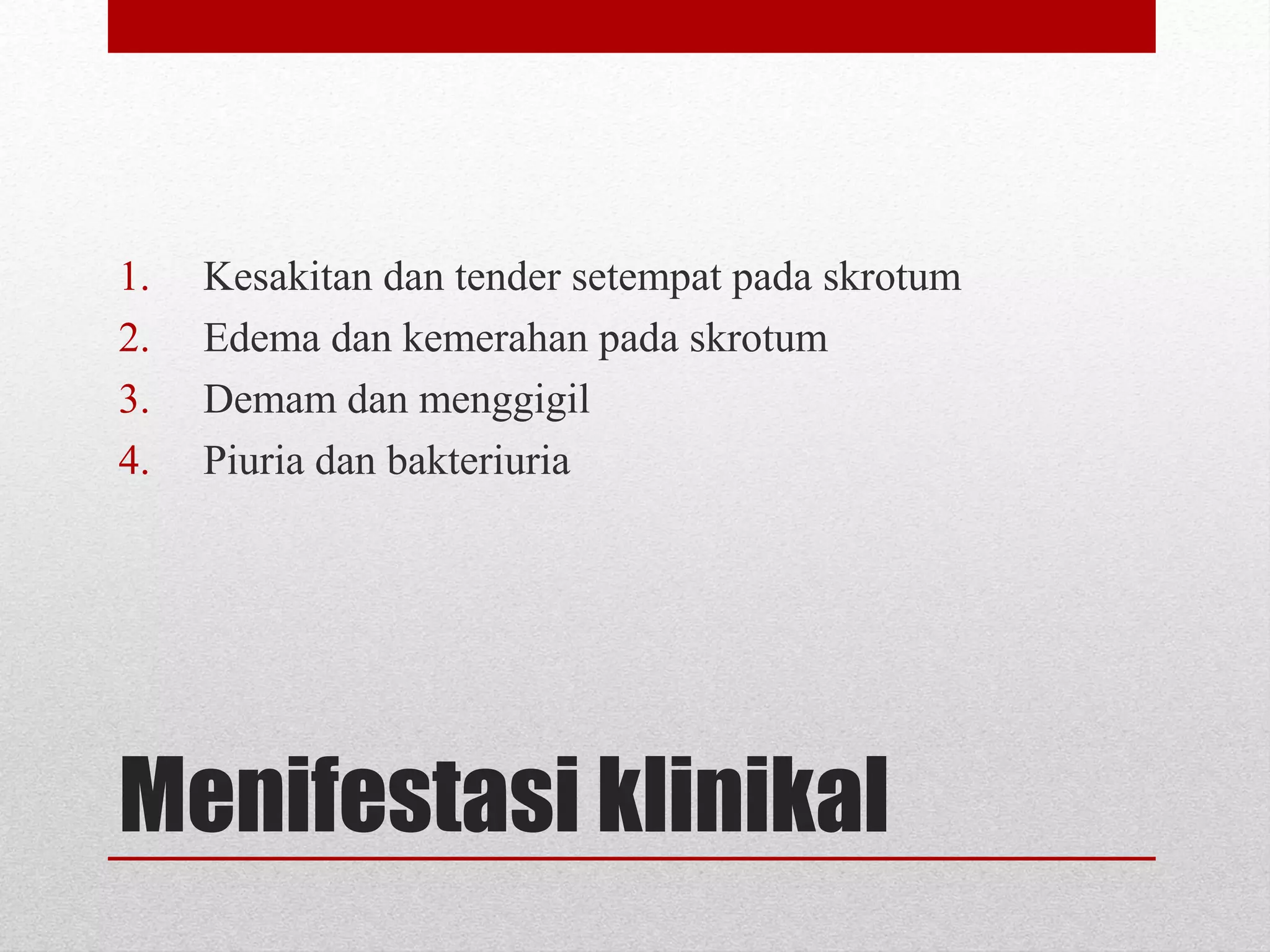 Sistits, Epididimitis dan Orkitis | PPT