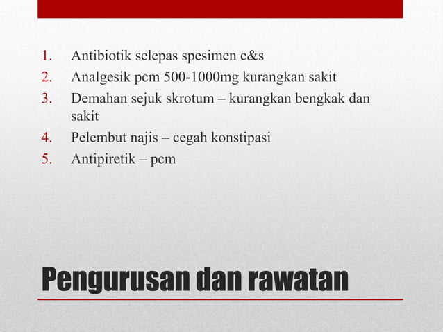 Sistits, Epididimitis dan Orkitis | PPT