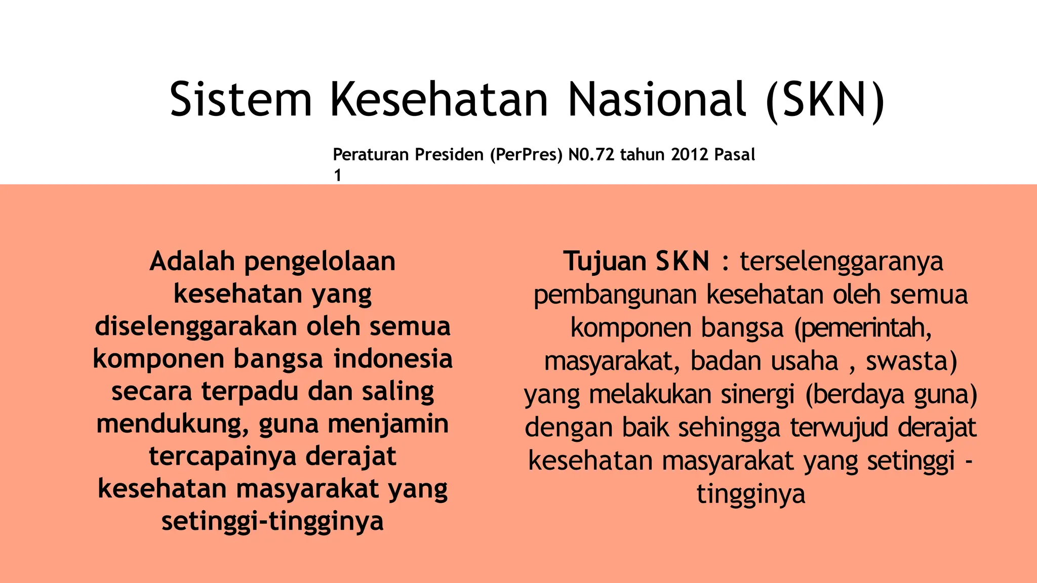 Sistem Kesehatan Nasional................ | PPTX