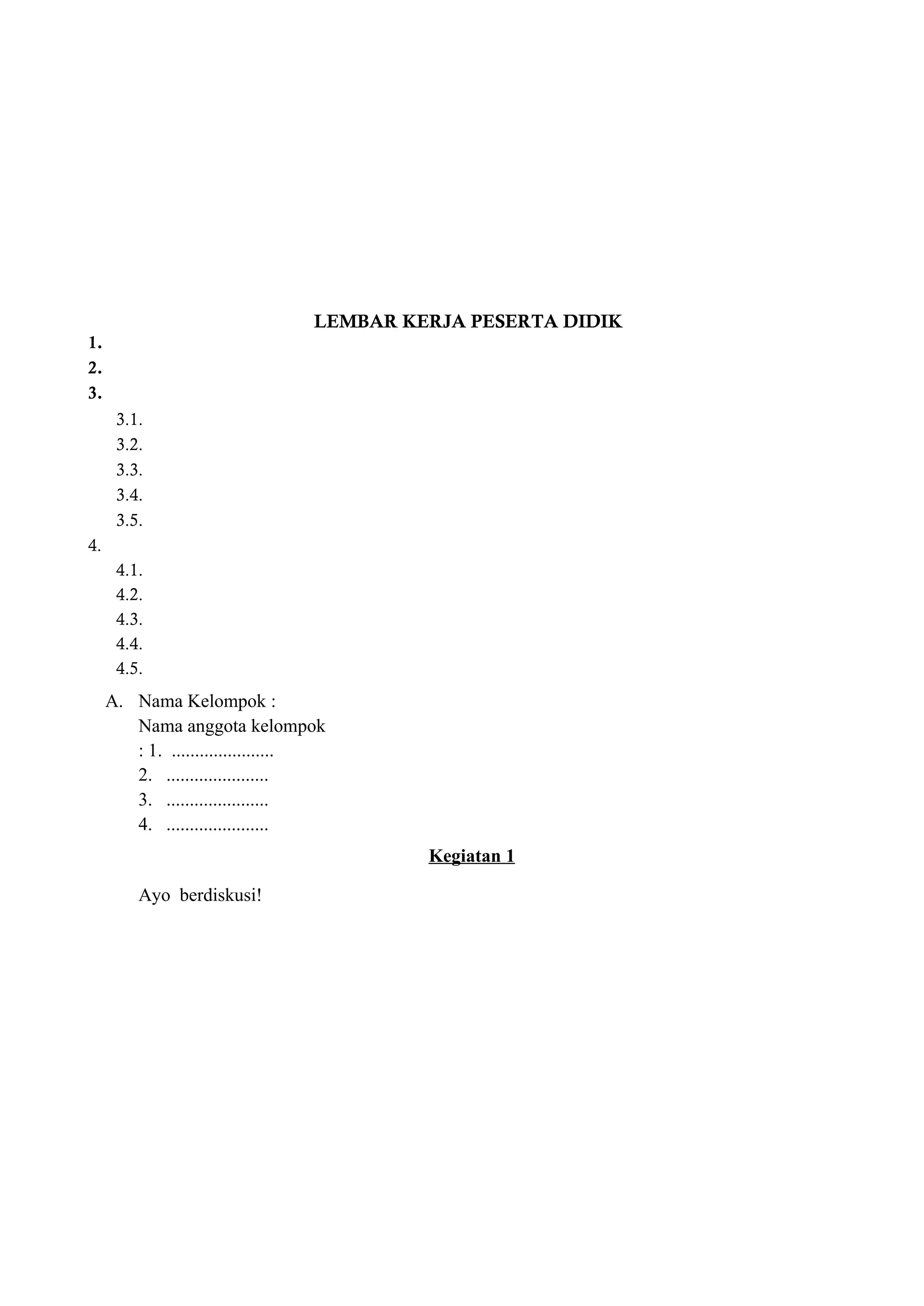 LKPD Siswa Kelas 6 Pada Kurikulum Merdeka | DOCX