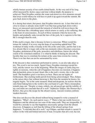 Sisyphus | PDF | Hinduism | Religion & Spirituality