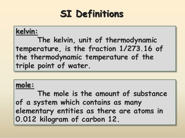 International System Of Units (si) Definition