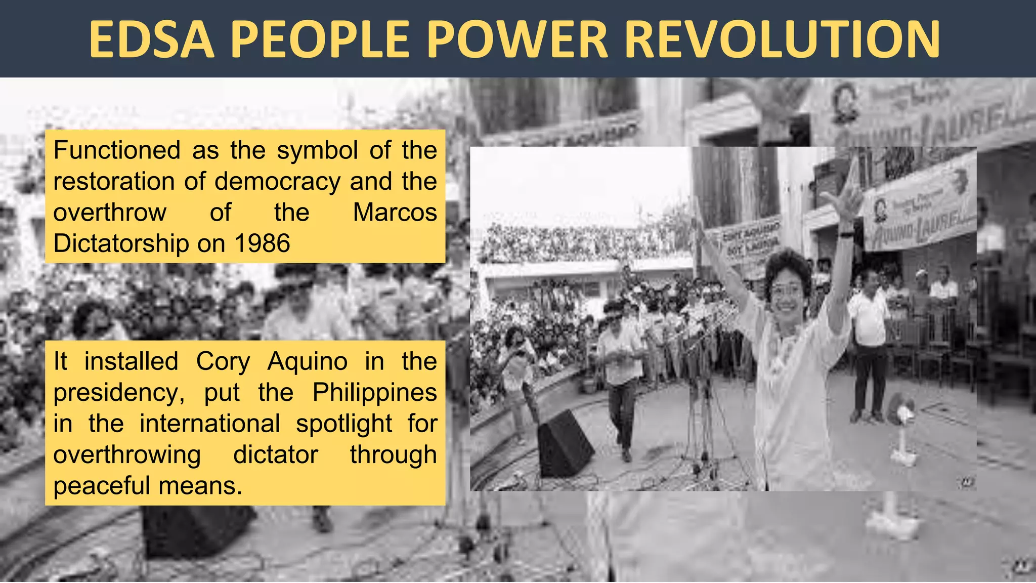 REVISITING CORAZON AQUINO’S SPEECH BEFORE THE U.S CONGRES | PPTX