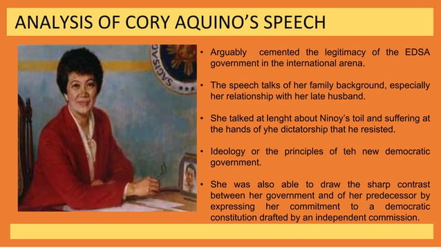 REVISITING CORAZON AQUINO’S SPEECH BEFORE THE U.S CONGRES | PPTX