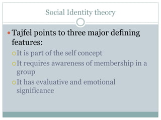 Social Identity Theory | PPTX