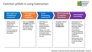 Systematic Inventive Thinking by Professor Vijay Tandon | PPT