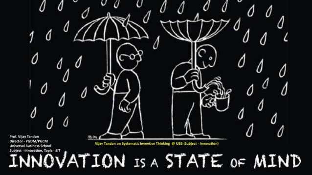 Systematic Inventive Thinking by Professor Vijay Tandon | PPT