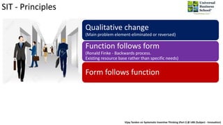 Systematic Inventive Thinking by Professor Vijay Tandon | PPT
