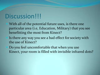 SIT - Microsoft Kinect | PPT