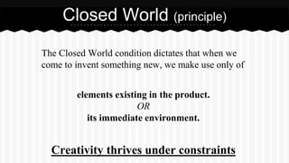 Systematic Inventive Thinking (SIT) | PPTX